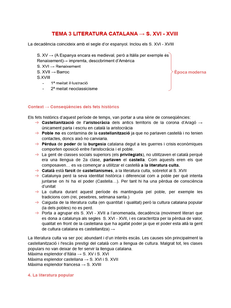 Esquema Tema 3_ La Decadència | PDF