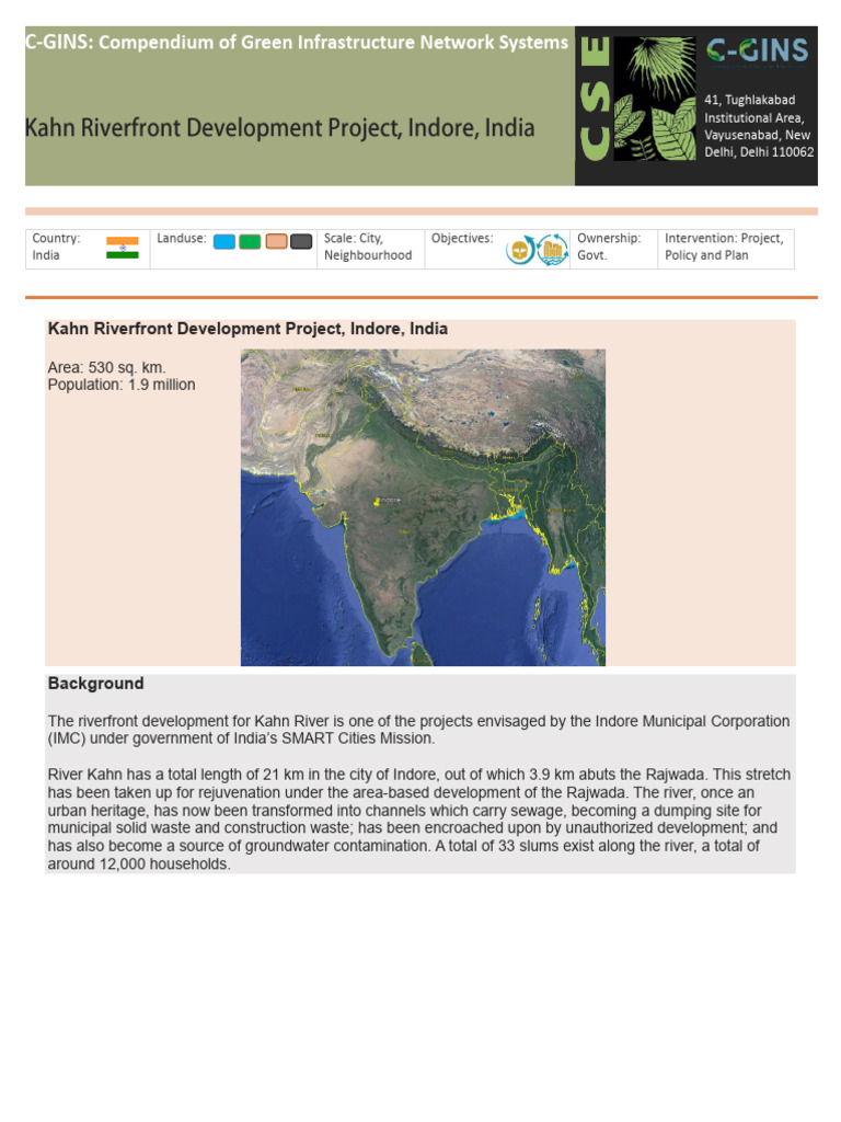 CSE - Indore Riverfront Report | PDF