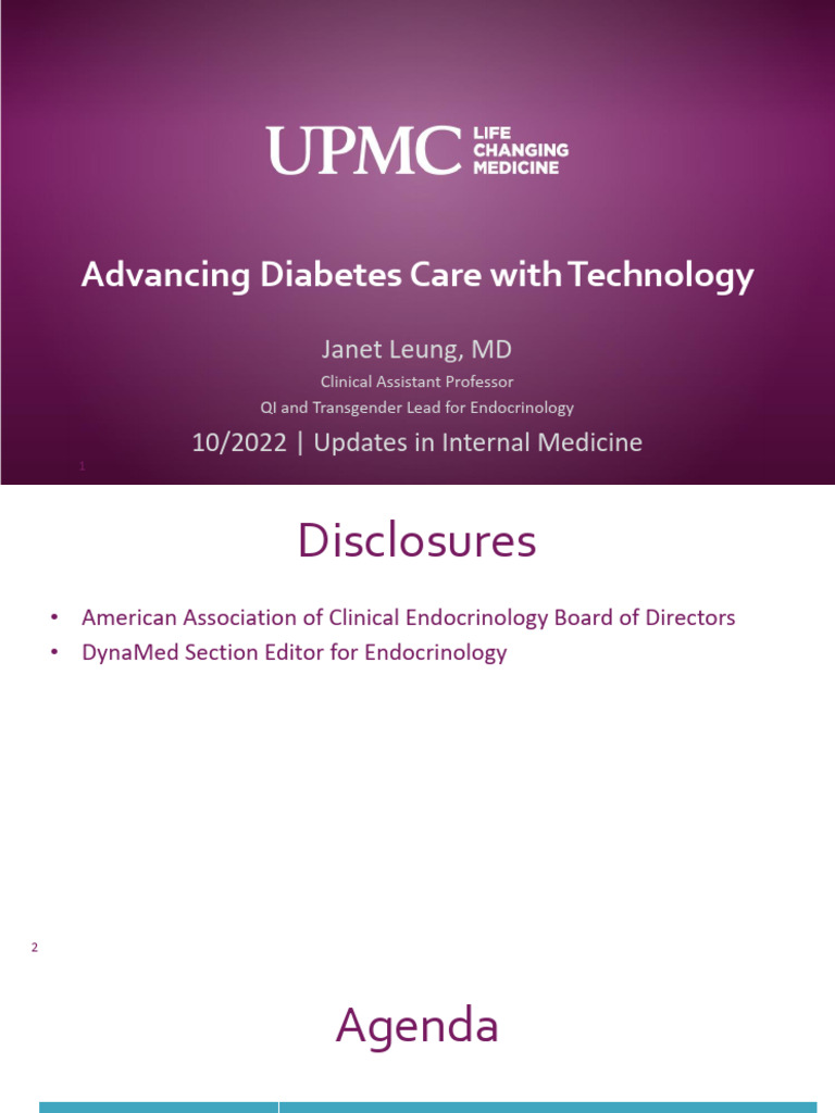 Advancing Diabetes Care With Technology | PDF