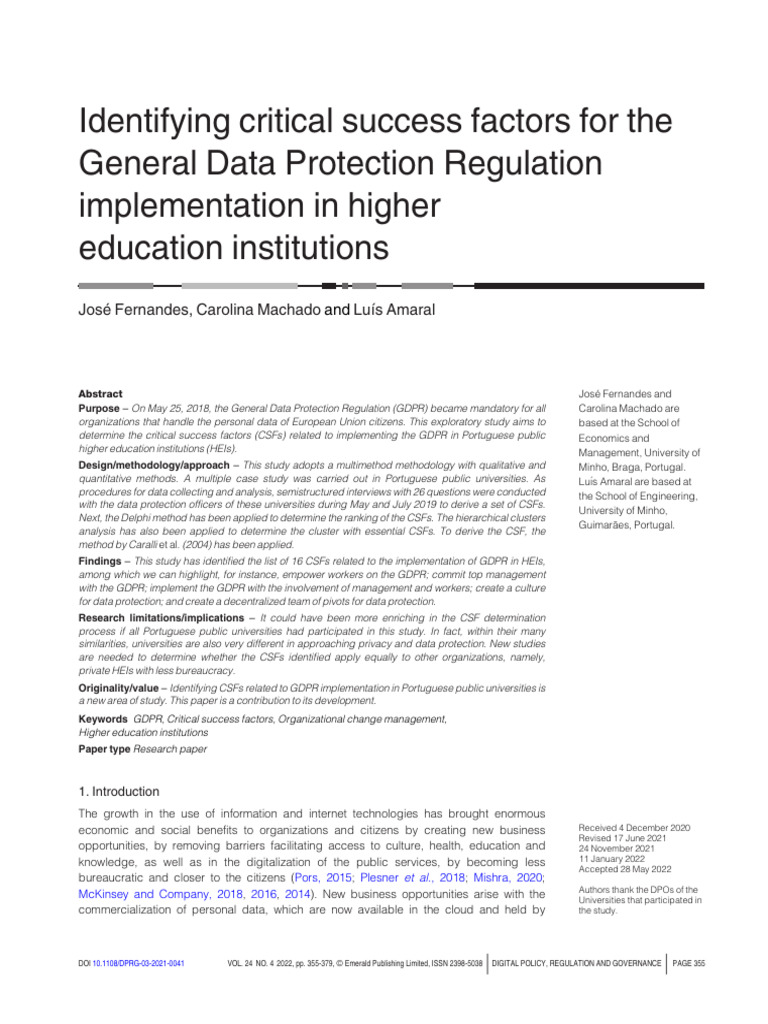 Identifying Critical Success F | PDF | Privacy | Information Security