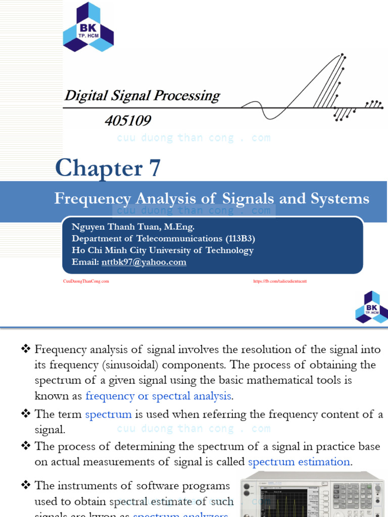 Xu-Ly-Tin-Hieu-So - Nguyen-Thanh-Tuan - Dsp-Chapter7 - Frequency ... Xu-Ly-Tin-Hieu-So - Nguyen-Thanh-Tuan - Dsp-Chapter7 - Frequency ...