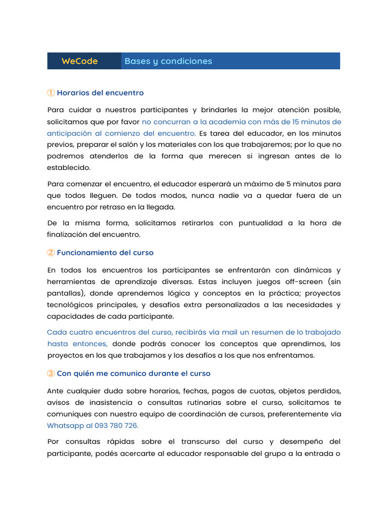 Bases y Condiciones WeCode - Par - 2023 | PDF | Crecimiento personal y profesional