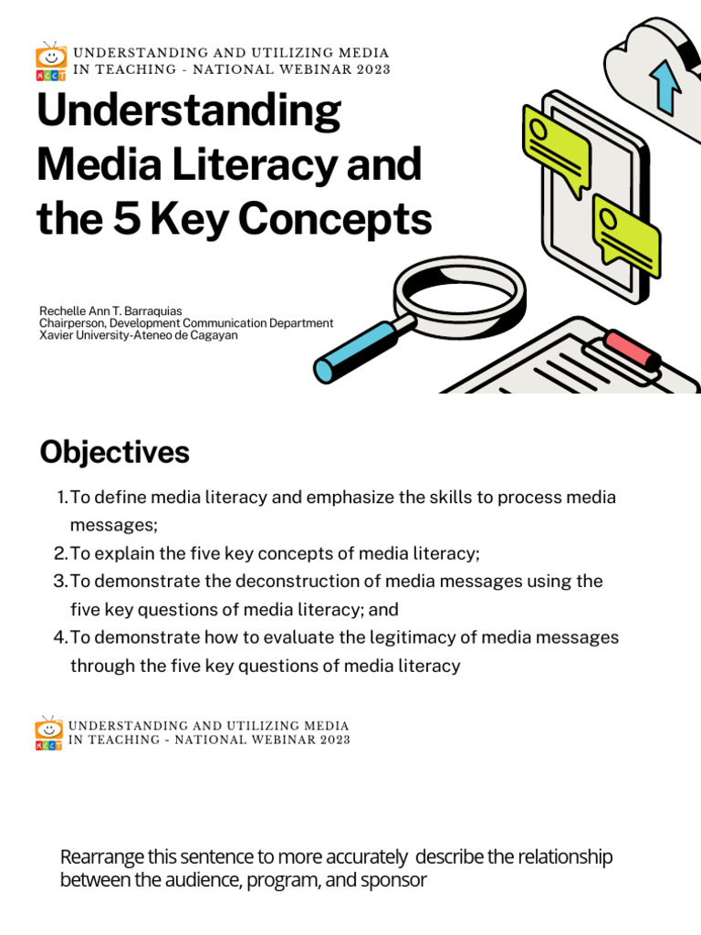 Media Literacy in Teaching: Key Concepts | PDF | Understanding | Literacy