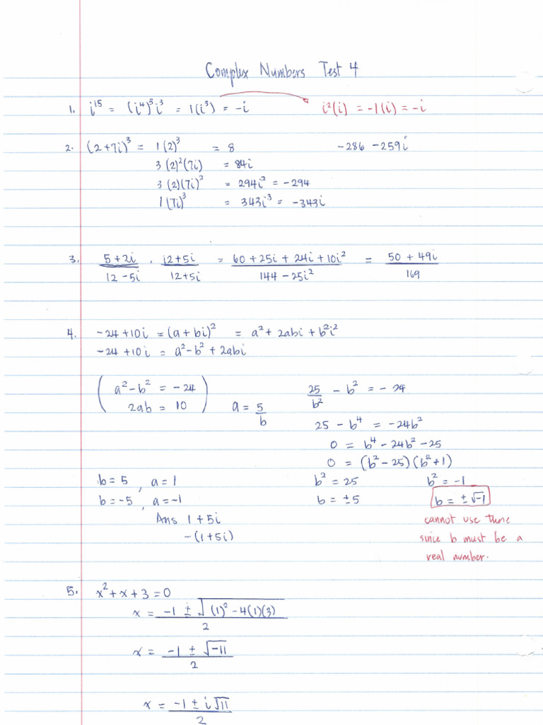 Complex Test 4 Answers | PDF