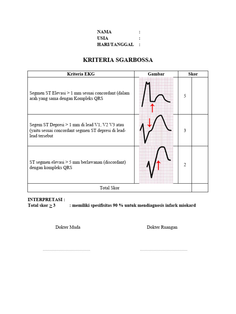 Kriteria Sgarbossa untuk Diagnosa STEMI | PDF