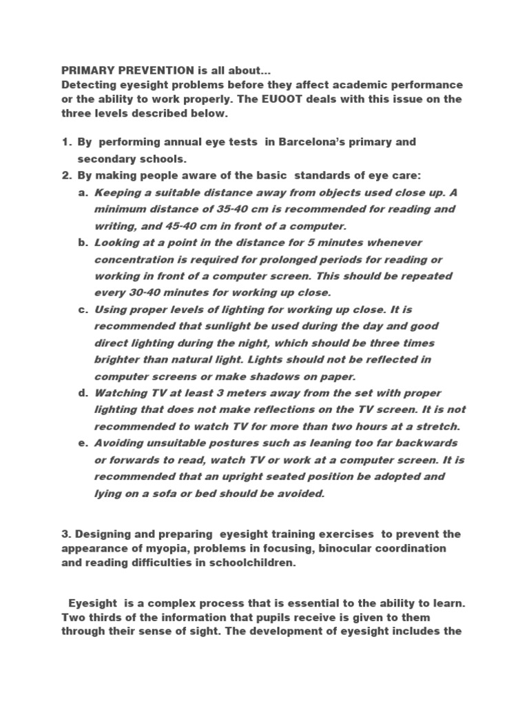 PRIMARY PREVENTION Is All About | PDF