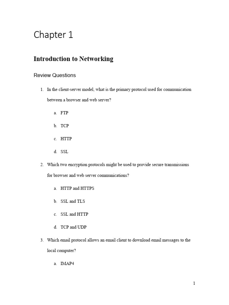 Network+ 8e Ch01 Questions | PDF