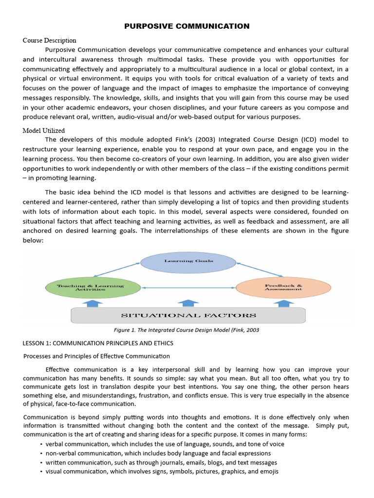 Purposive Communication College Reviewer | PDF