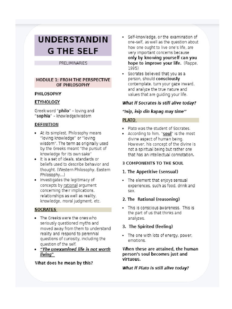 Understanding The Self | PDF