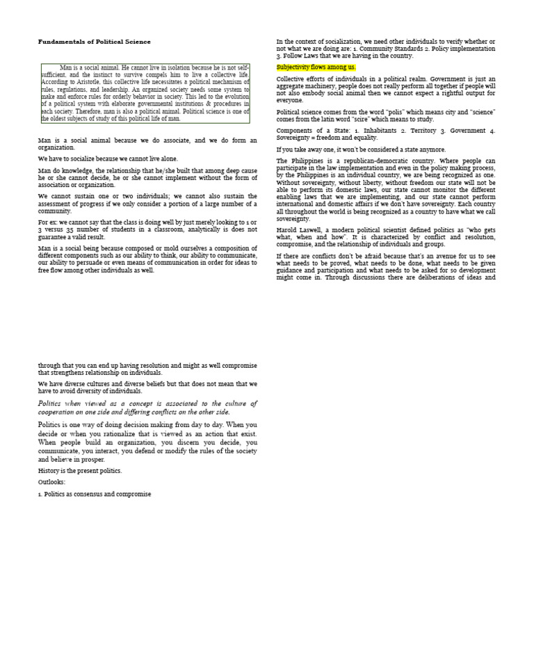 Fundamentals of PolSci | PDF | System | Science