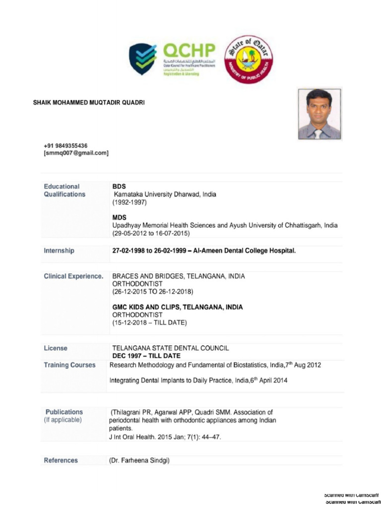 Qatar New CV 2022 Template | PDF