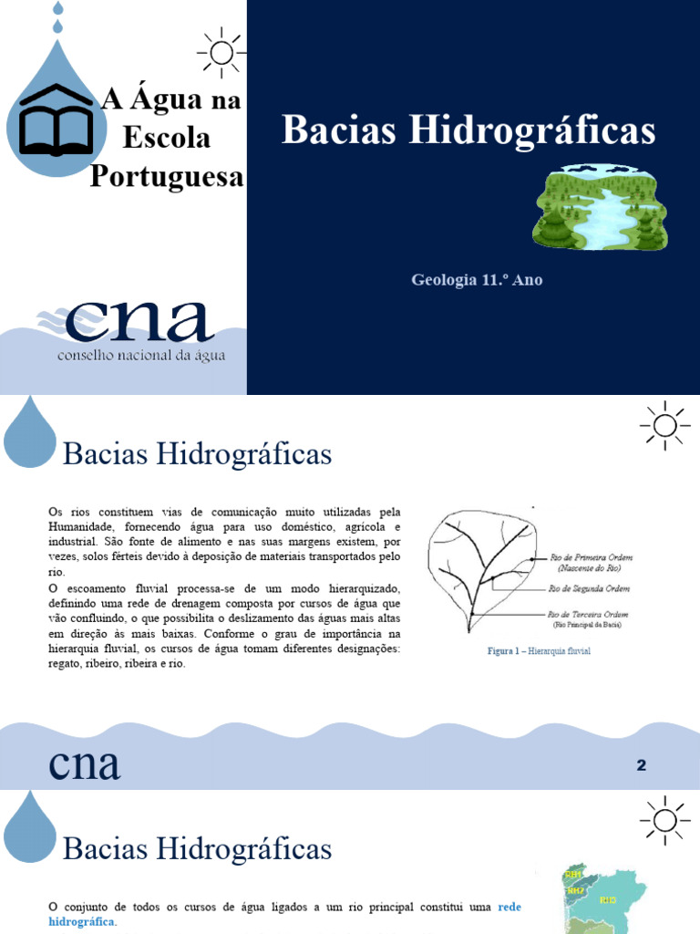 geologia_11.º_ano_bacias_hidrográficas | PDF | Enchente | Rio