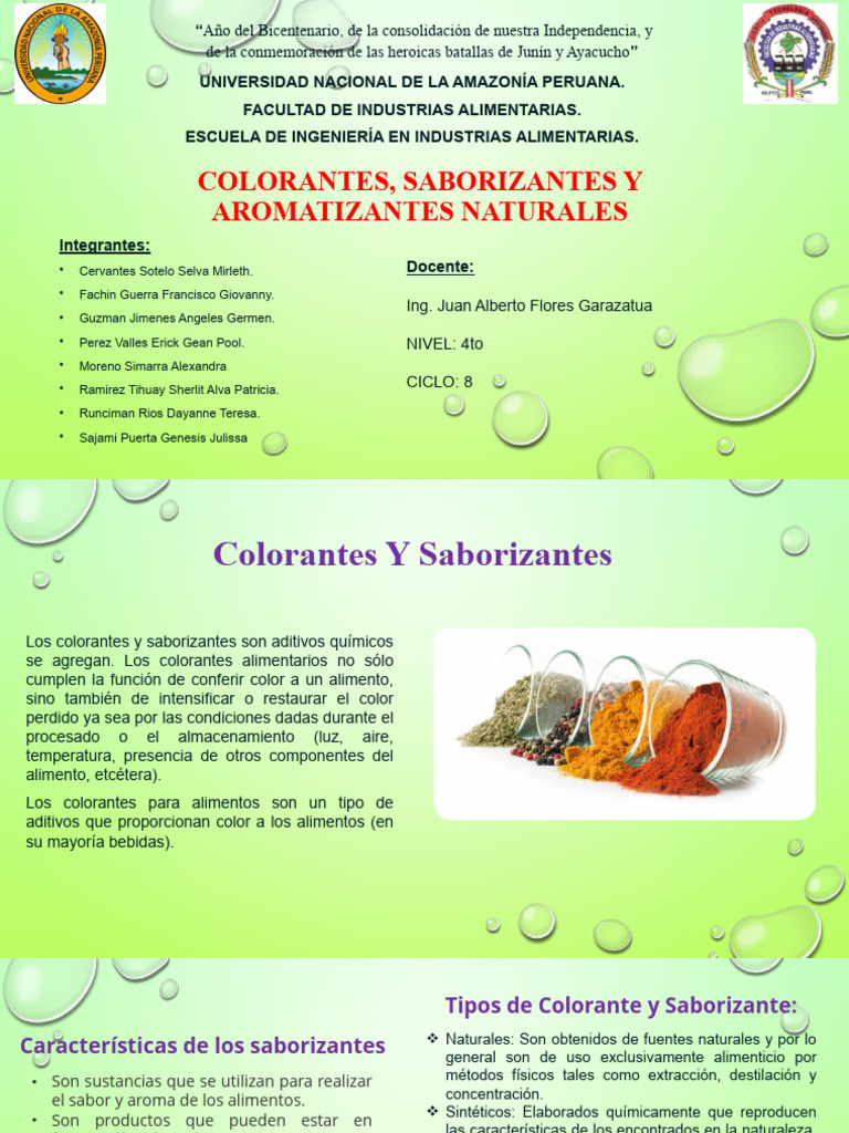 Colorantes y Saborizantes Naturales en Alimentos | PDF | Alimentos ...