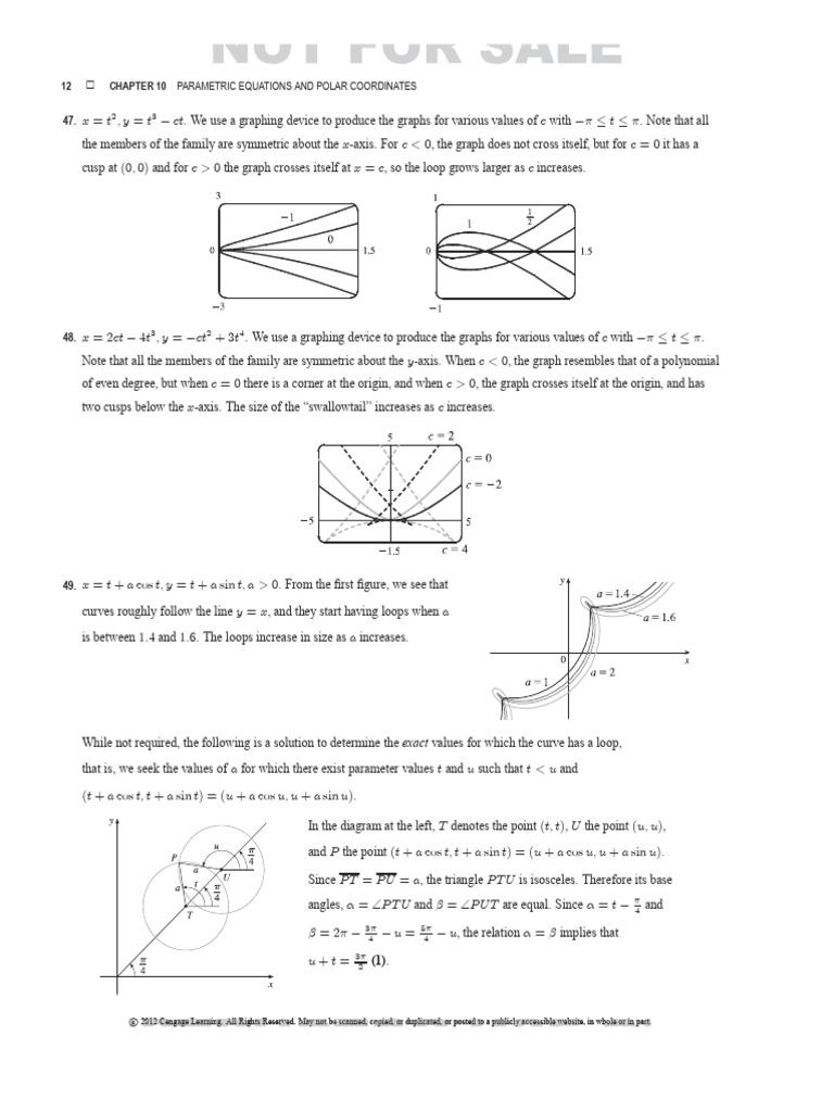 Parametric Equations and Polar Coordinates | PDF | Tangent | Slope