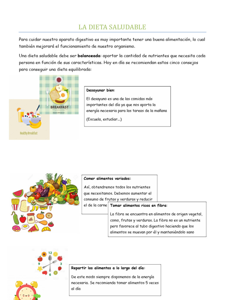 Consejos para una Dieta Saludable | PDF | Salud y bienestar | Estilo de ...