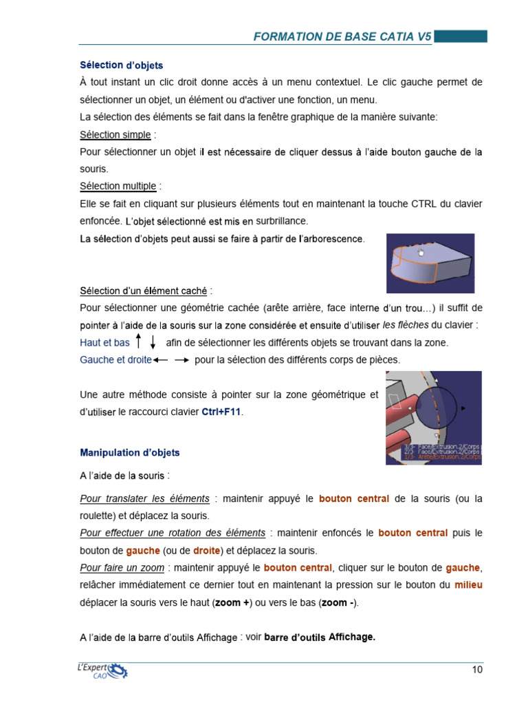 Formation CATIA V5 : Guide Pratique | PDF