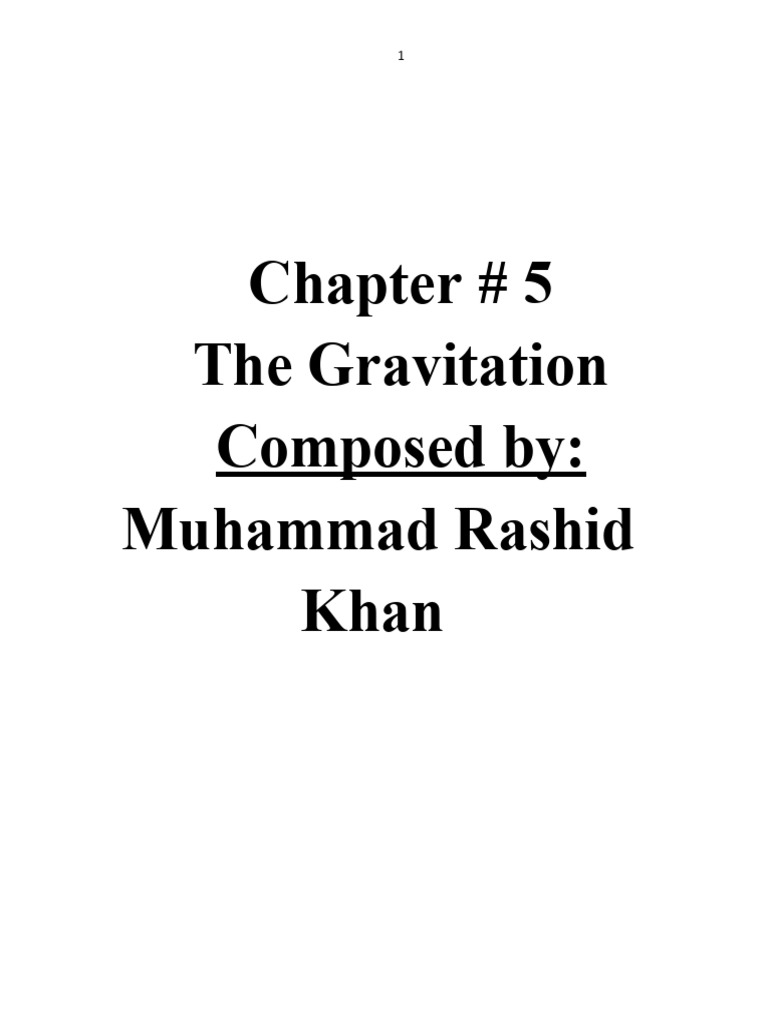 GRAVITATION Chap 5 | PDF | Gravity | Weight