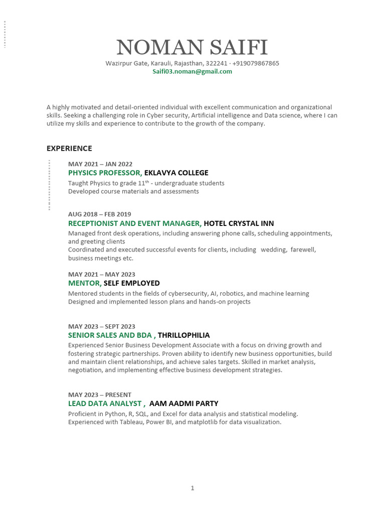 Noman's Resume | PDF | Security | Computer Security