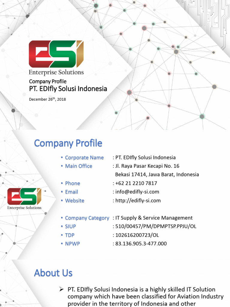 PT. EDIfly Solusi Indonesia Profile | PDF | Career & Growth | Business