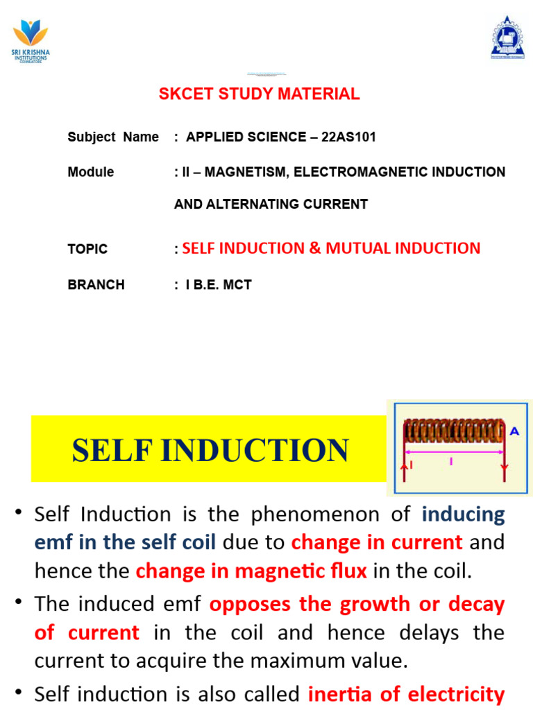 Self & Mutual Induction | PDF