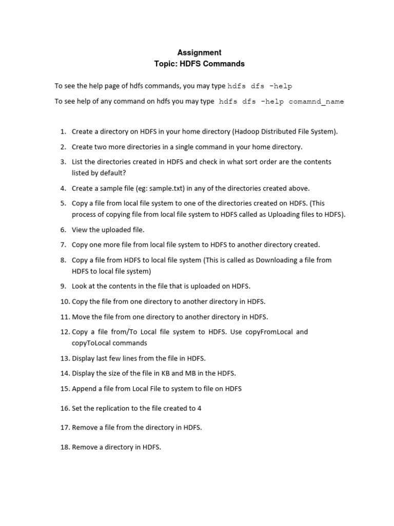 Assignment HDFS | PDF