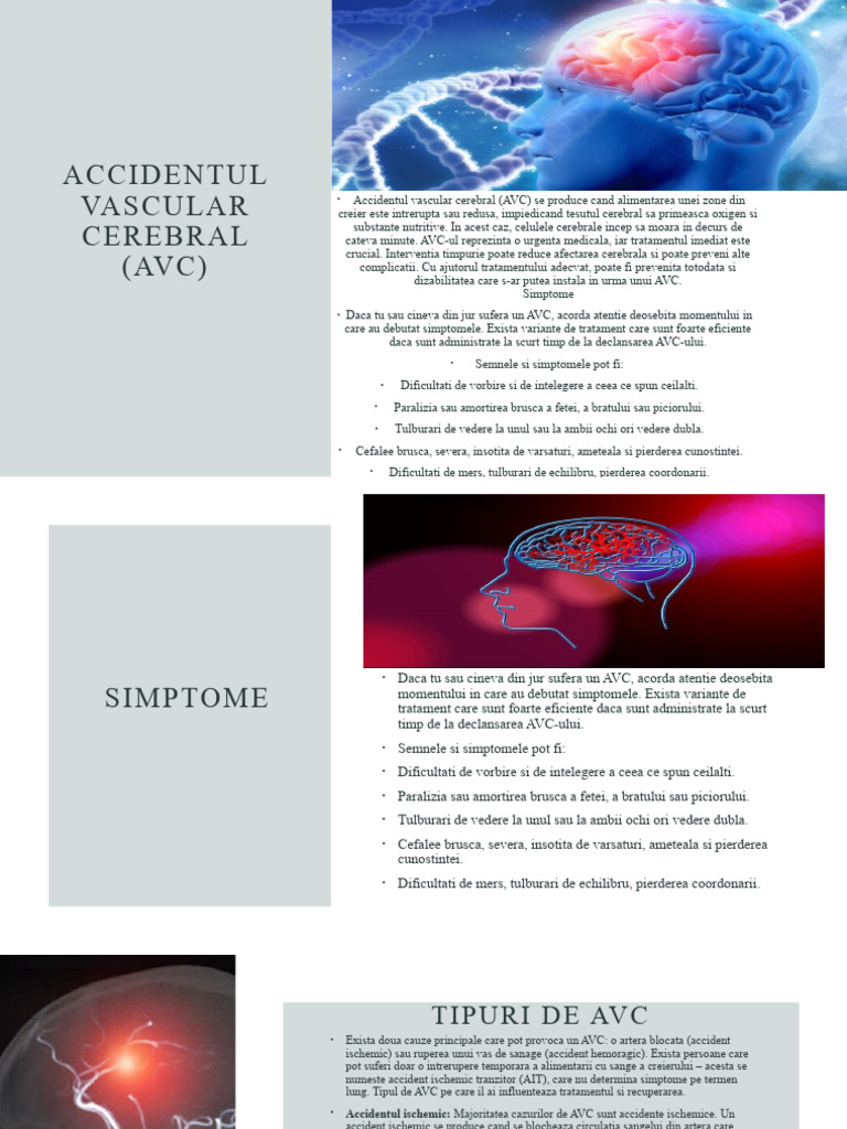Accidentul vascular cerebral (AVC) | PDF