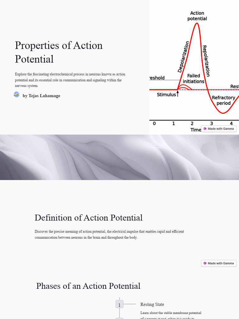 Properties of Action Potential | PDF | Action Potential | Depolarization