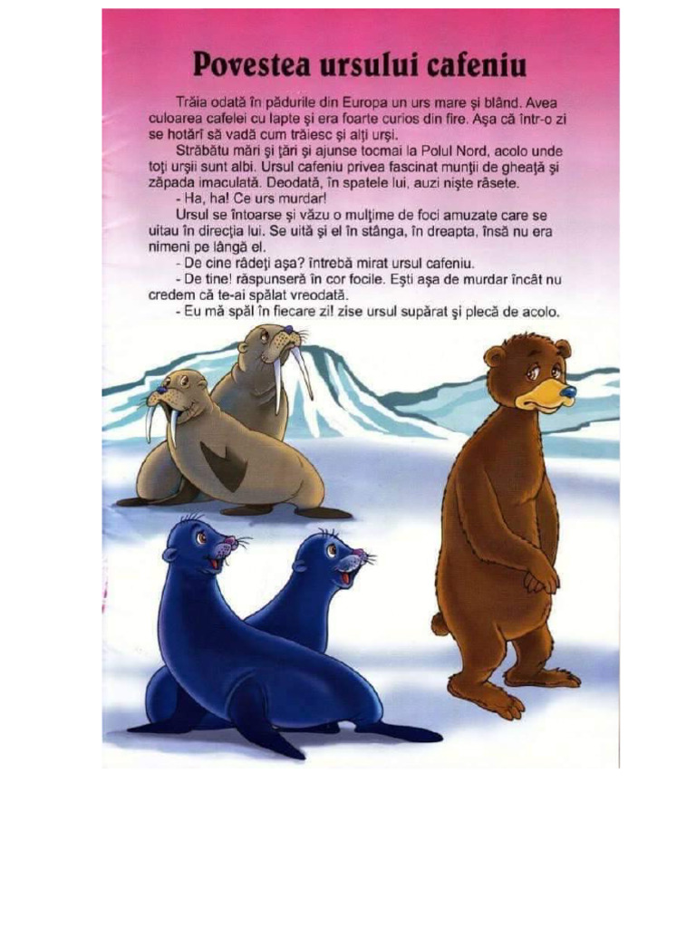 Povestea Ursului Cafeniu Imagini | PDF