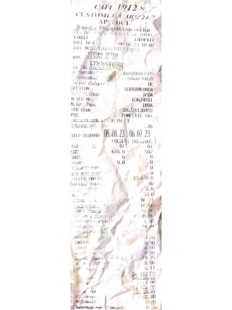 Krishna Reddy E Bill | PDF