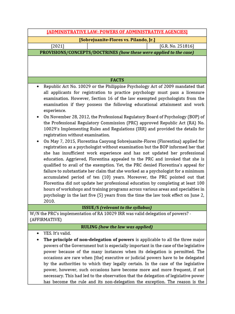 Sobrejuanite-Flores vs. Pilando, JR., G.R. No. 251816, 2021 | PDF