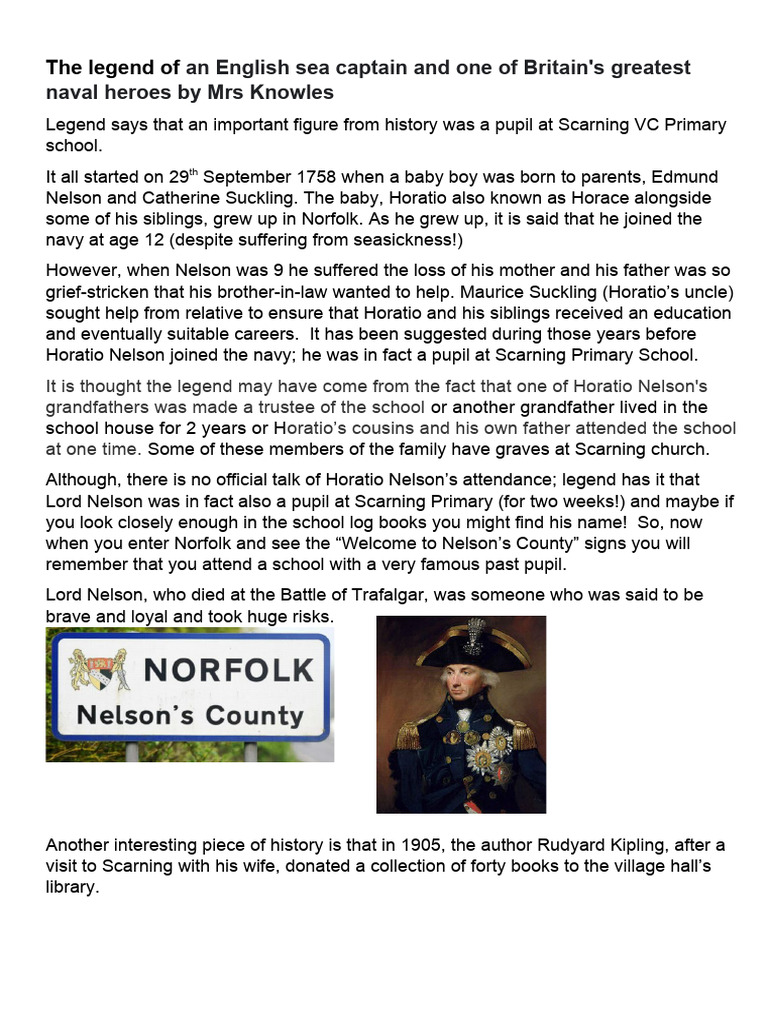 The Legend of A Hero at Scarning Primary School | PDF