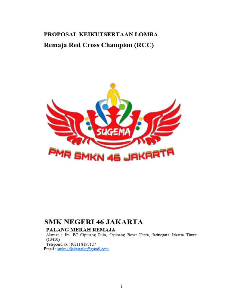 Proposal Lomba PMR SMK 46 Jakarta | PDF