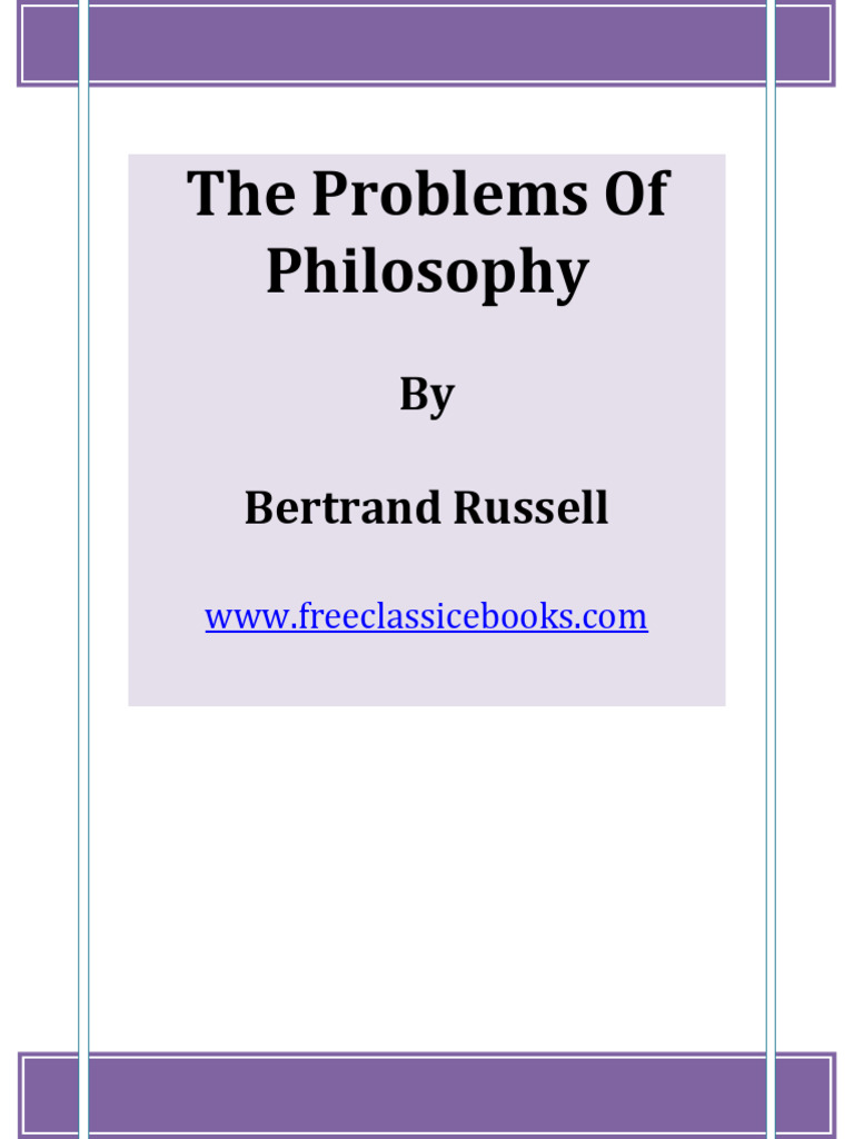The Problems of Philosophy | PDF | Metaphysics | Cognitive Science