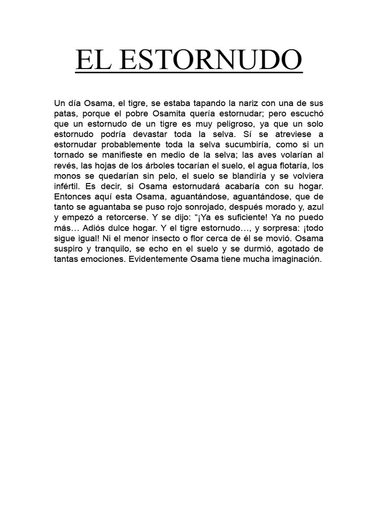 EL ESTORNUDO | PDF