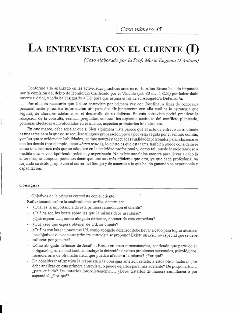 Entrevista Ámbito Penal Casos 45 | PDF | Información