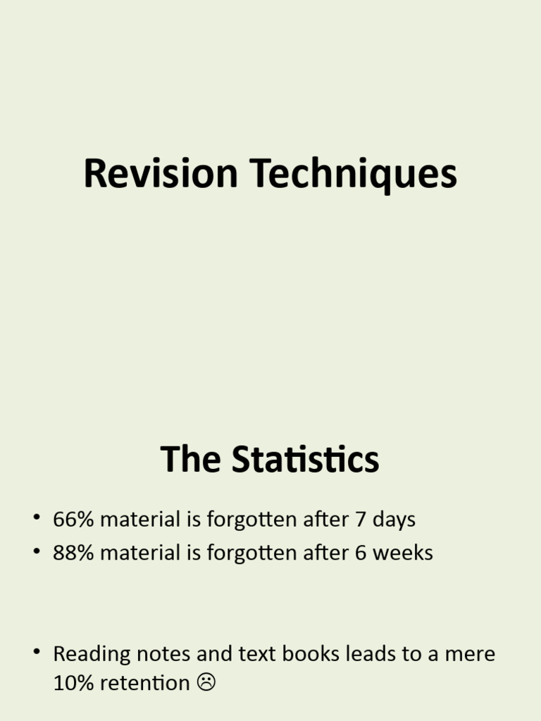 Revision Techniques | PDF