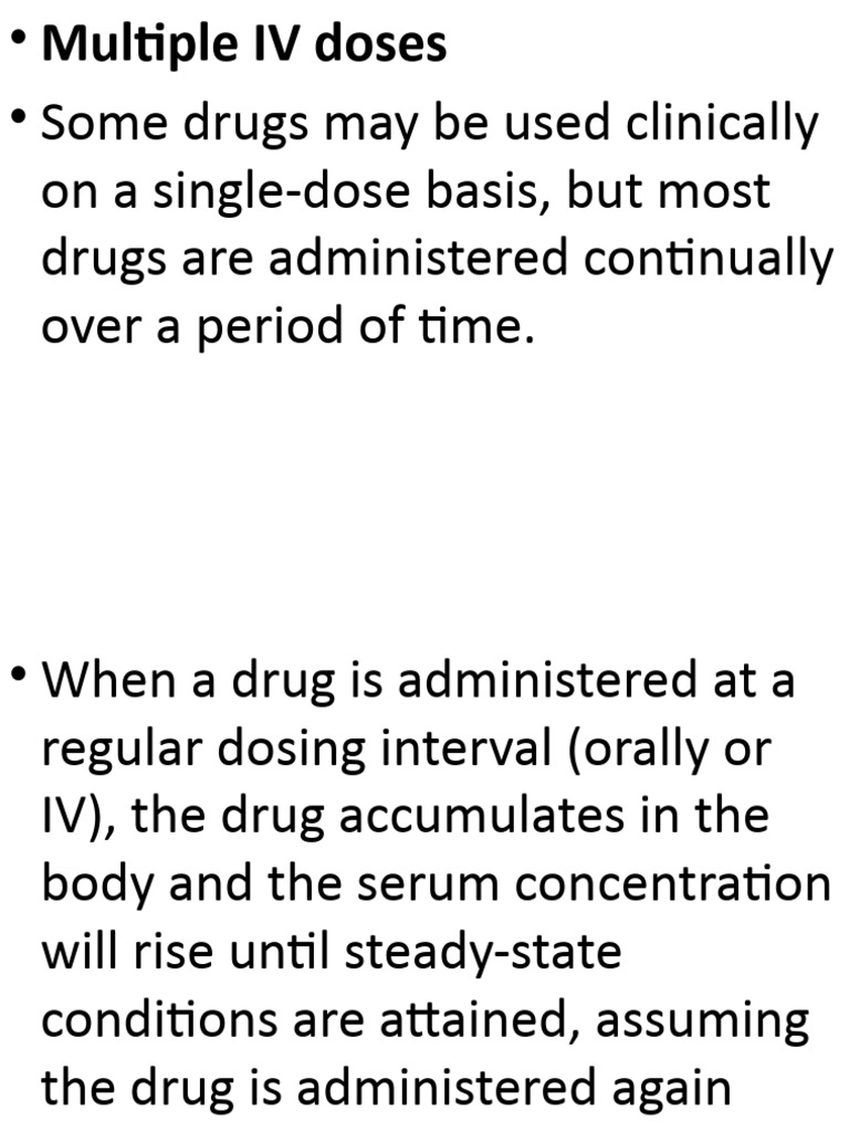 4-Multiple IV Dosing | PDF | Pharmacokinetics | Dose (Biochemistry)