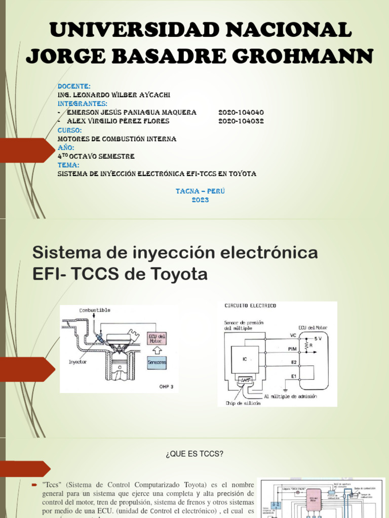 Efi-Tccs Toyota Ii | PDF | Inyección de combustible | Carburador