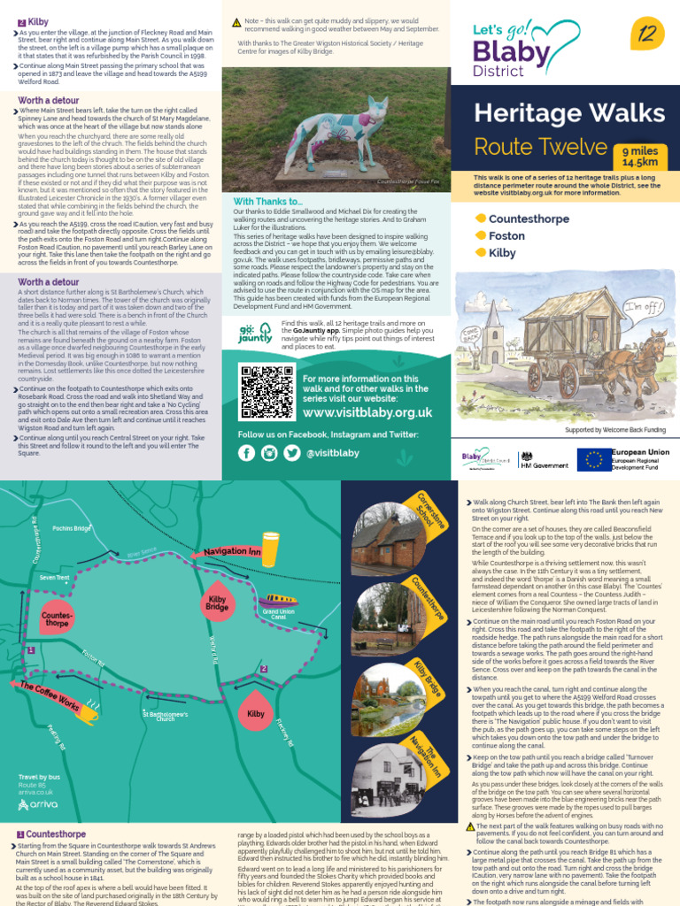 Kilby Heritage Walk: Route Twelve | PDF | Outdoor Recreation | Routes