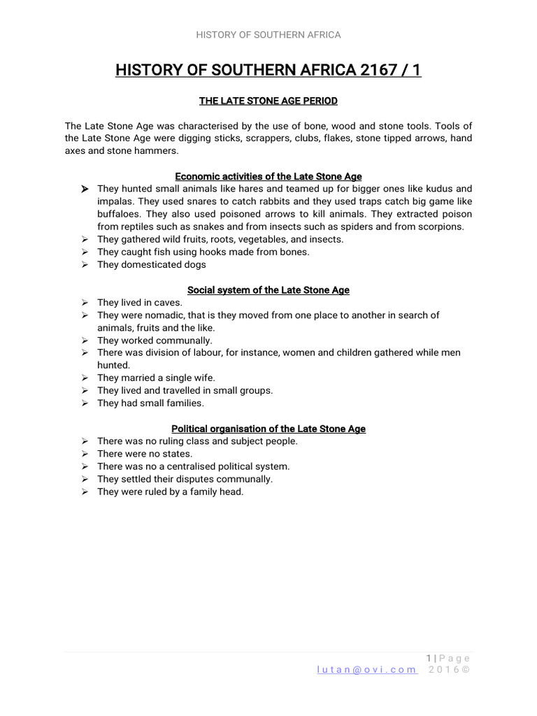 History of Southern Africa-2017 (1) - Copy - 082843 | PDF