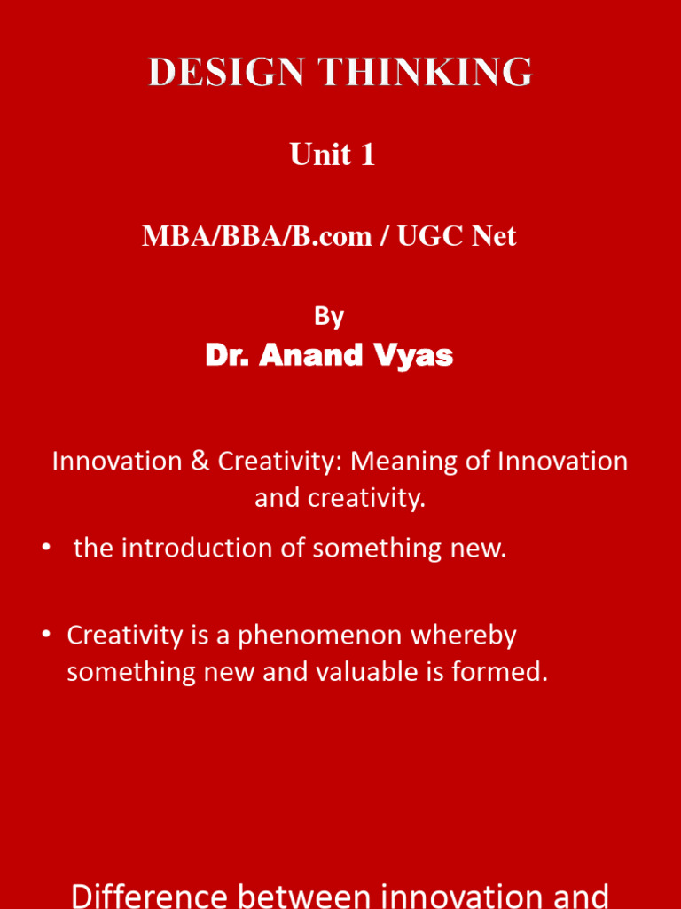 Unit 1 (1) - Merged | PDF | Creativity | Innovation