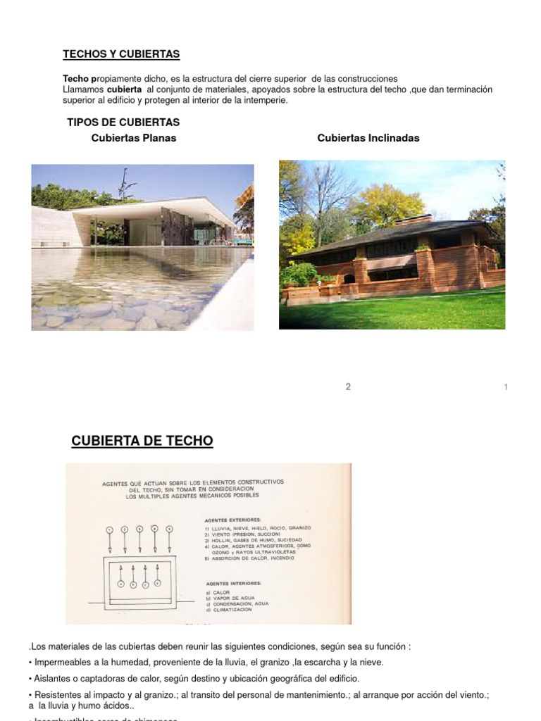 Cubiertas_2018 apunte | PDF | Techo | Materiales