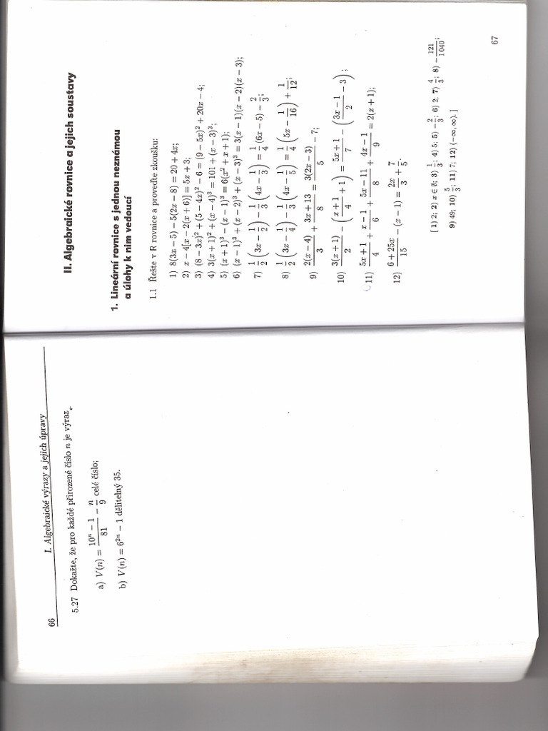 Janeček - Rovnice Lineární | PDF