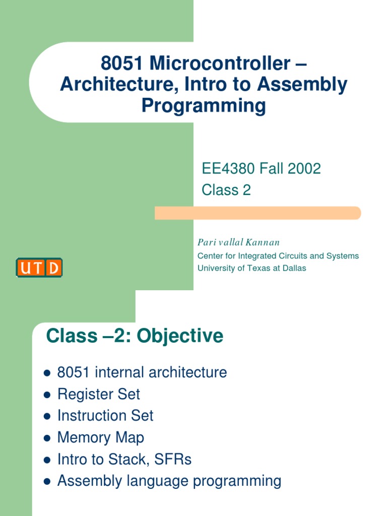 Intro To 8051 Assembly Programming | Download Free PDF | Assembly Language | Instruction Set