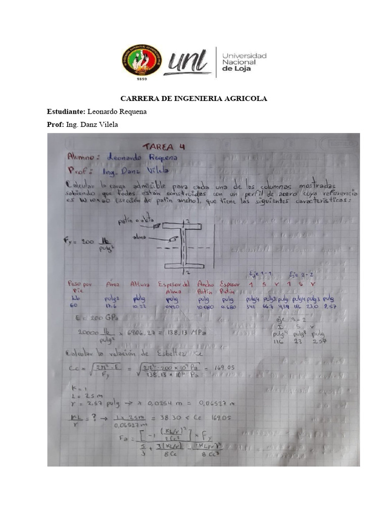 TAREA 4 Analisis Estructuras II | PDF
