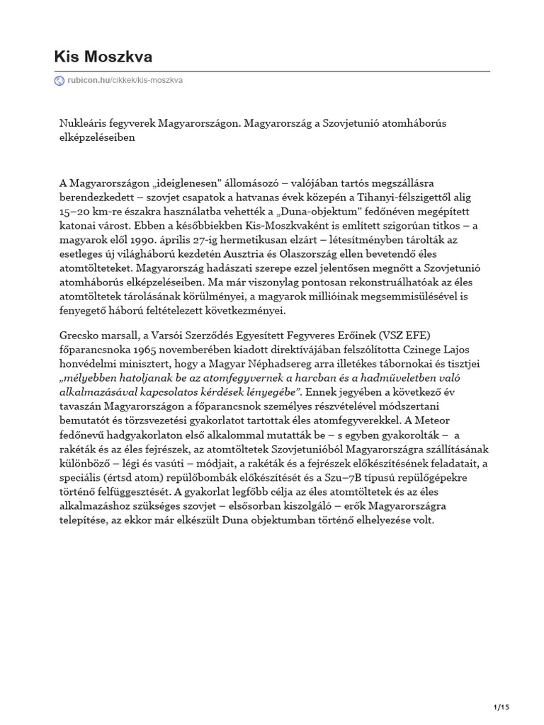 Rubicon 2021 03 10 Kis Moszkva | PDF