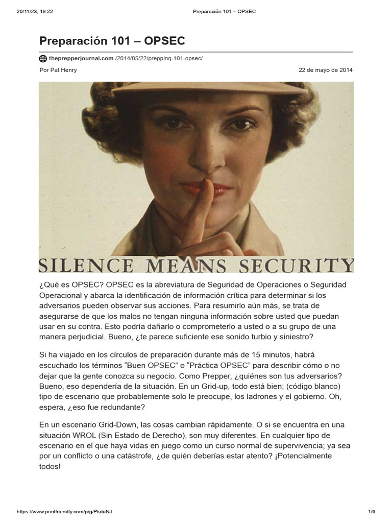 Preparación 101 - OPSEC | PDF | Teléfonos móviles | Privacidad en internet