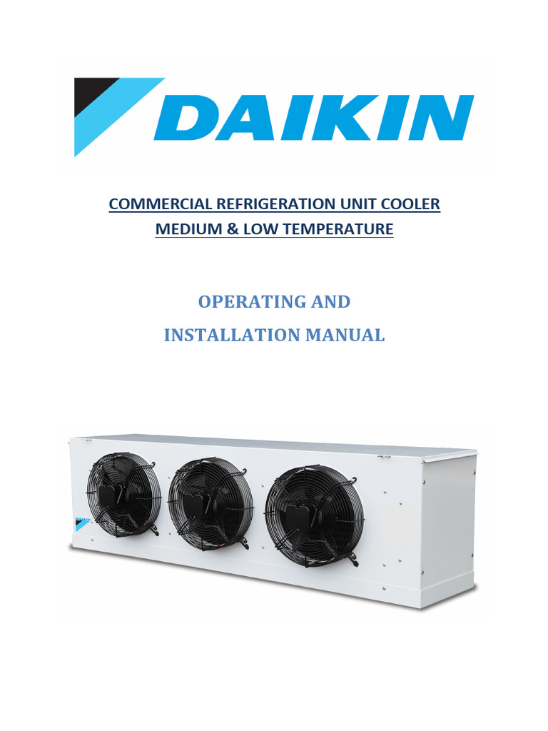 Daikin Refrigeration Unit Cooler TM | PDF