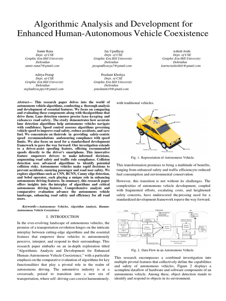 Algorithmic Analysis and Development For Enhanced Human ...