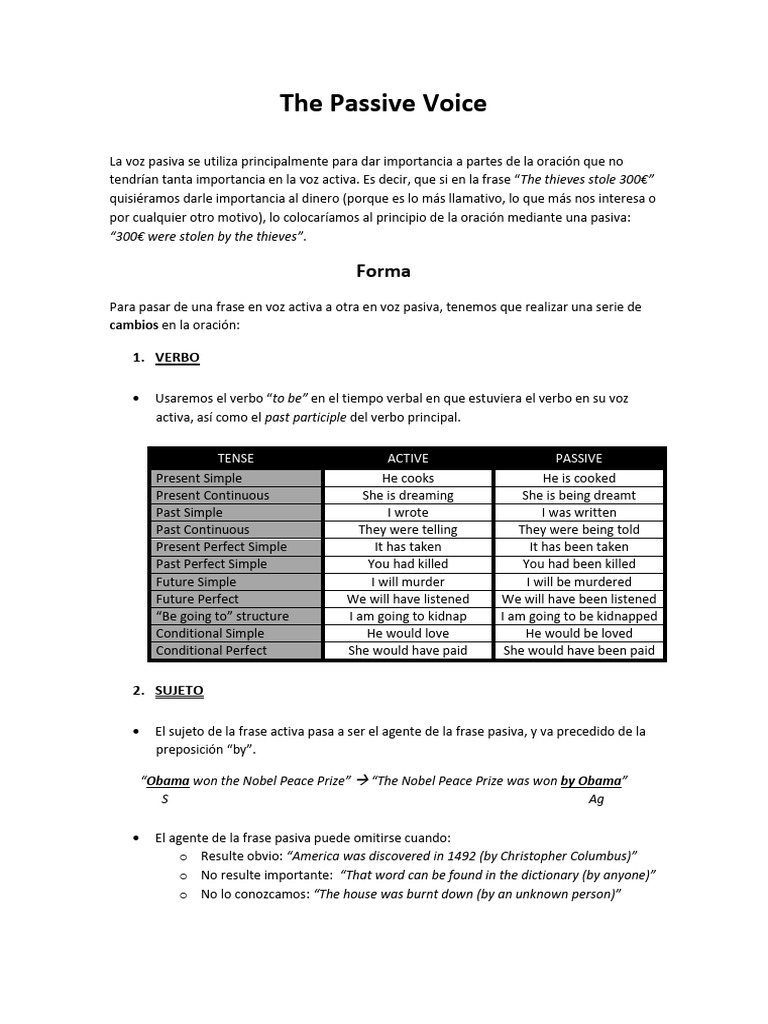 Passive Voice 2 Bach 2023 | PDF